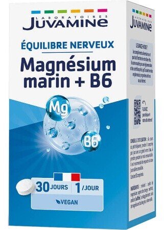 Juvamine Magnésium Marin + Vitamine B6 – 30 gélules | Pharmacie Maroc